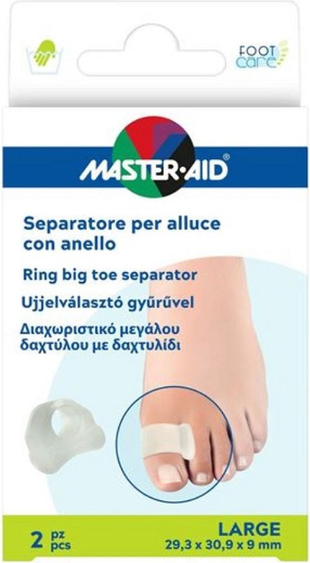 Separatore alluce master-aid footcare con anello small 2 pezzi d3 ...